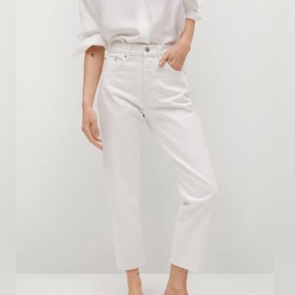 Mango | Jeans | Mng By Mango Havana Denim Jean White Straight Leg ...
